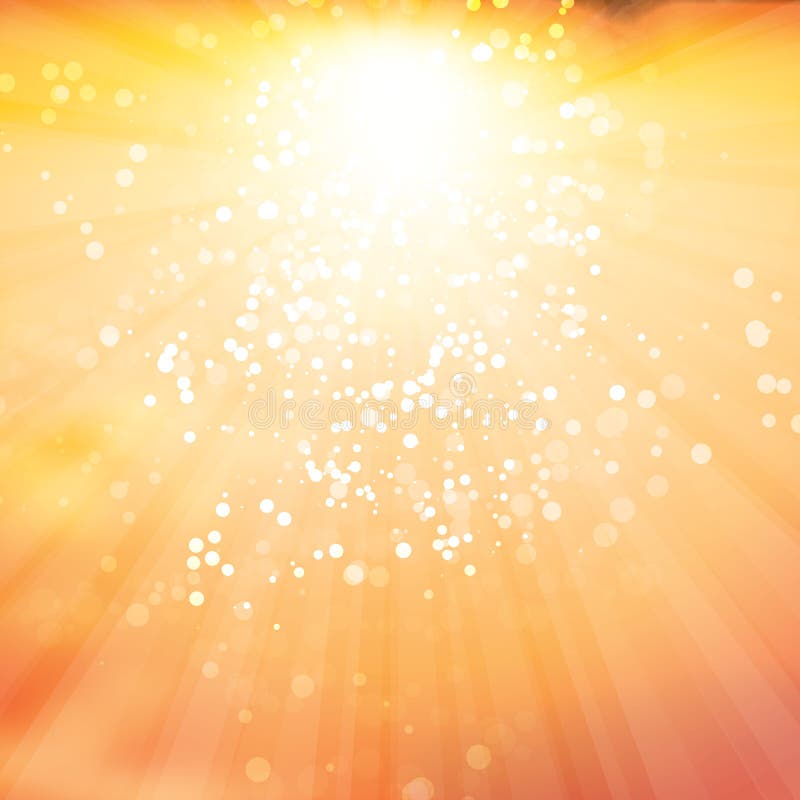 Sun Rays with Bubbles - Vector Background Design Stock Vector ...