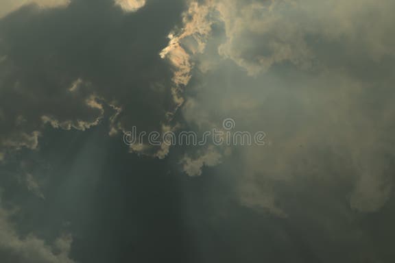 Sun Rays Bursting through Clouds Stock Photo - Image of beauty ...