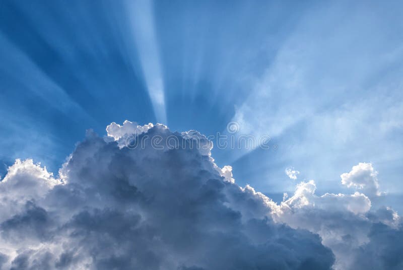 Sun Rays through the Clouds Stock Image - Image of sunray, flare: 29149031