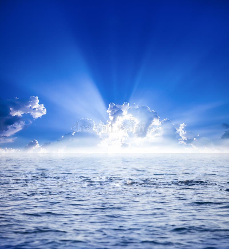 Ocean Blue Wave in Ocean. Breaking Wave for Surfing in Bali. Stock ...