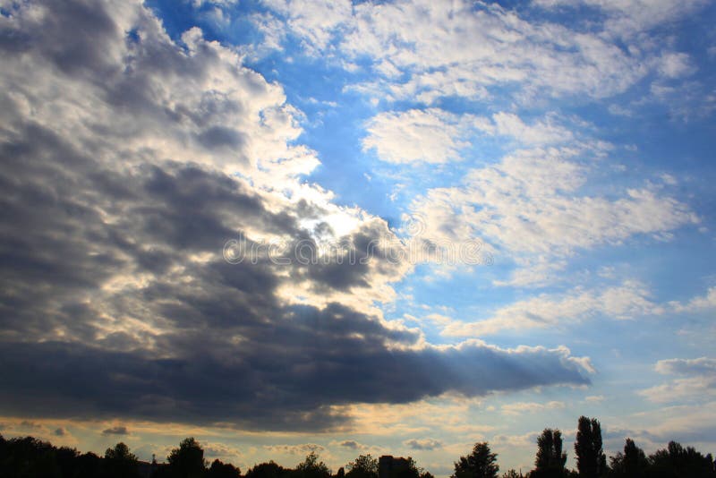 Sun rays and clouds stock photo. Image of cloudy, bright - 59701310