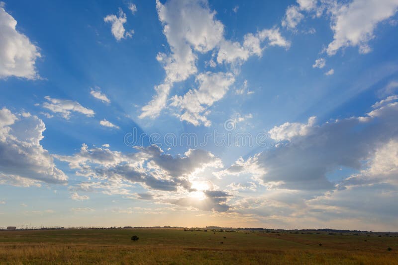 Sun Rays through the Clouds Stock Image - Image of south, bright: 64751111