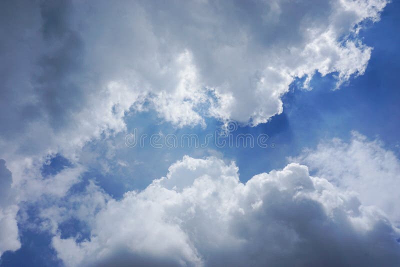 SUN RAYS COMING OUT of the CLOUDS Stock Image - Image of clear ...