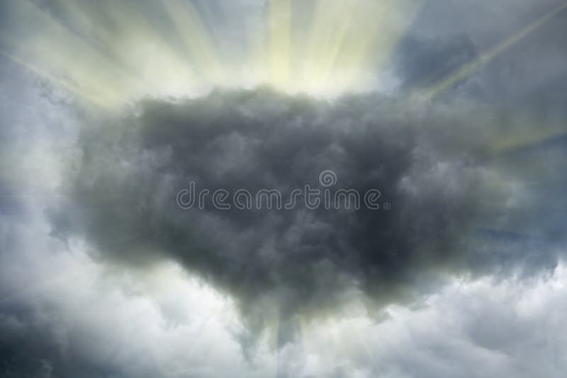 Sun Rays through Storm Clouds Stock Photo - Image of nature, heaven ...