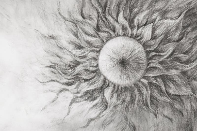 Sun Rays Drawing , Artistic Graphic Design Stock Illustration ...