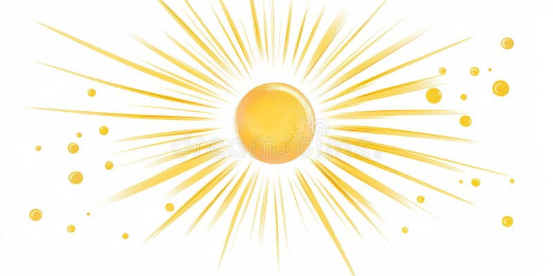 Sun Rays Effect with Bright Yellow Rays and Glowing Highlights Isolated ...