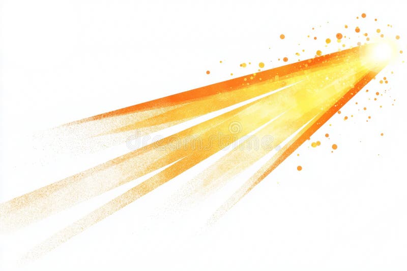 Sun Rays Effect Bright Yellow Glowing Highlights Isolated White ...