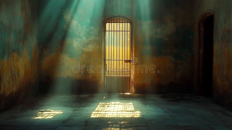 Sun Rays Enter the Prison Cell Stock Image - Image of woman, texture ...