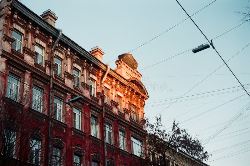 Sun Rays on the Facade of the Building Stock Image - Image of fujifilm ...