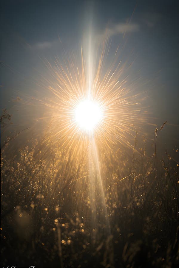 Sun rays forming a star stock illustration. Illustration of gloria ...