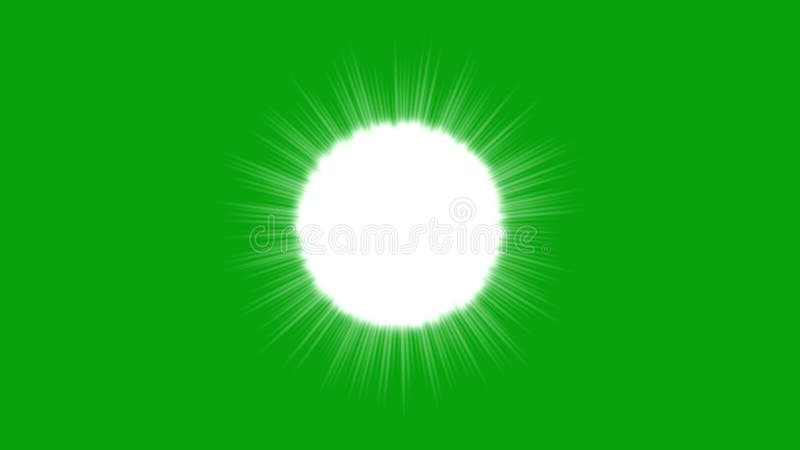 Sun Rays on Green Screen stock footage. Video of animation - 200475298