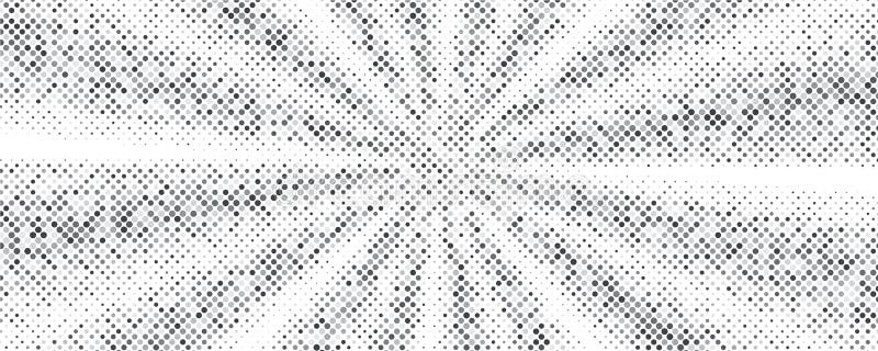 Sun Rays Halftone Background. White and Grey Radial Abstract Comic Pattern Stock Vector ...