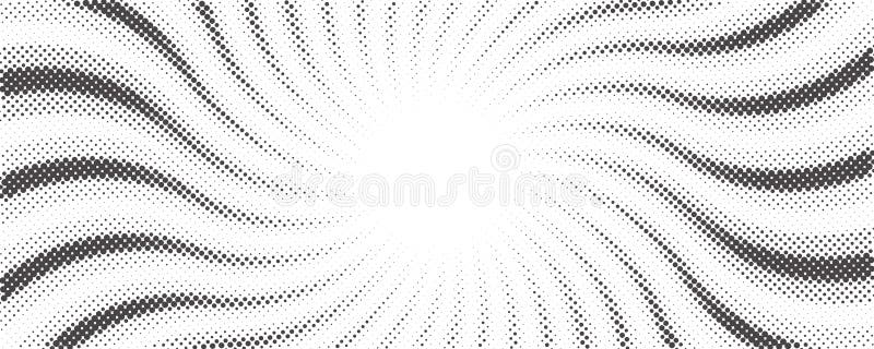 Sun Rays Halftone Background. White and Grey Radial Swirl Abstract ...