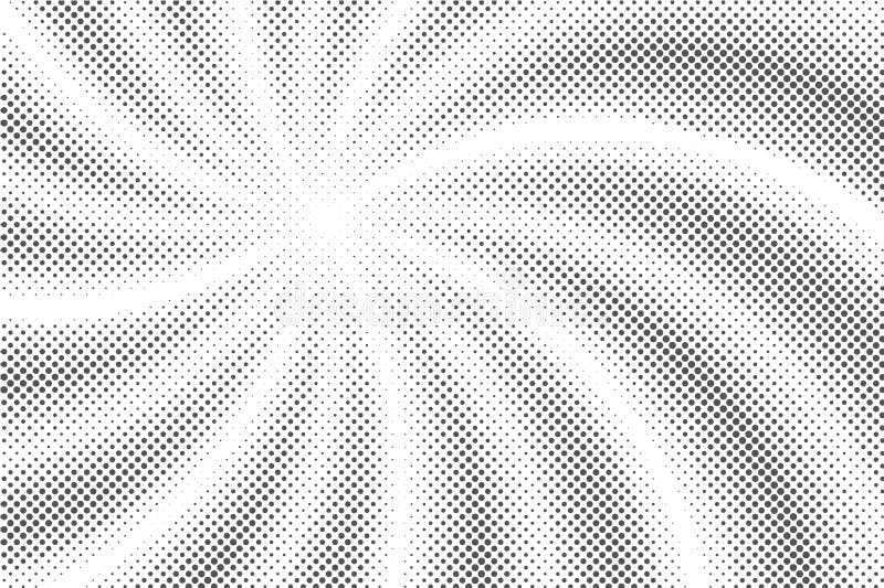 Sun Rays Halftone Swirl Background. White and Grey Radial Abstract ...
