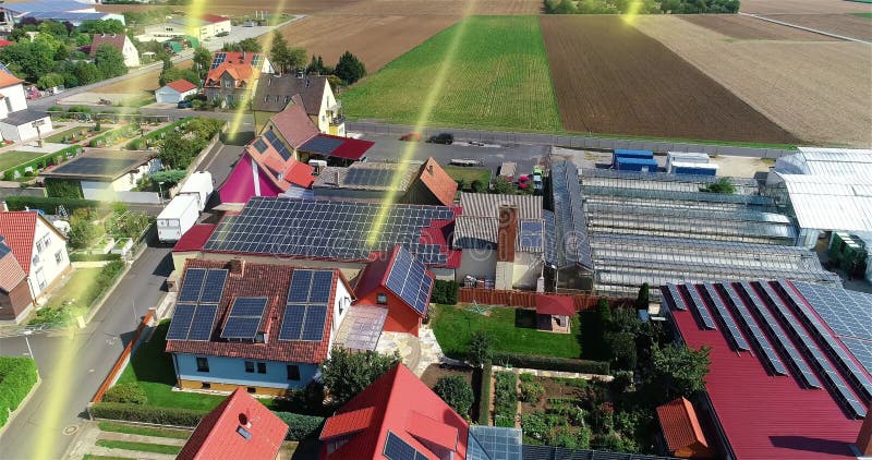 Sun Rays Hit the Solar Panel. Autonomous Power Generation Stock Footage ...