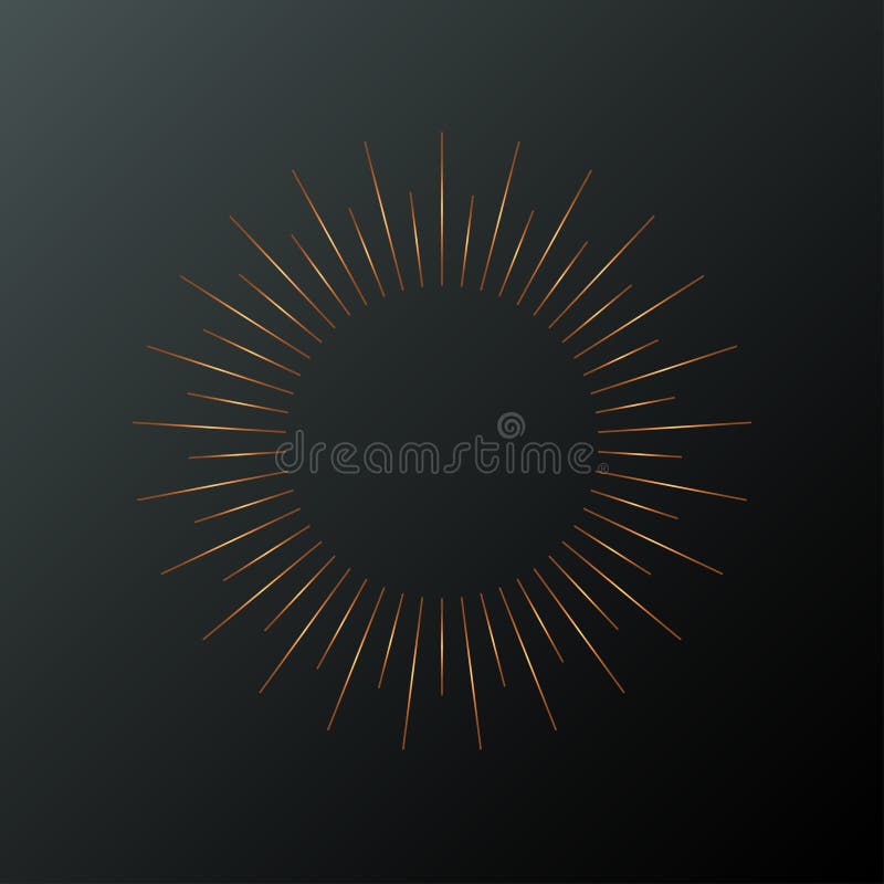 Sun Rays Black Icon Isolated on White Background Stock Vector ...