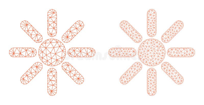 Sun Rays Icons - Vector Triangle Mesh Stock Vector - Illustration of ...