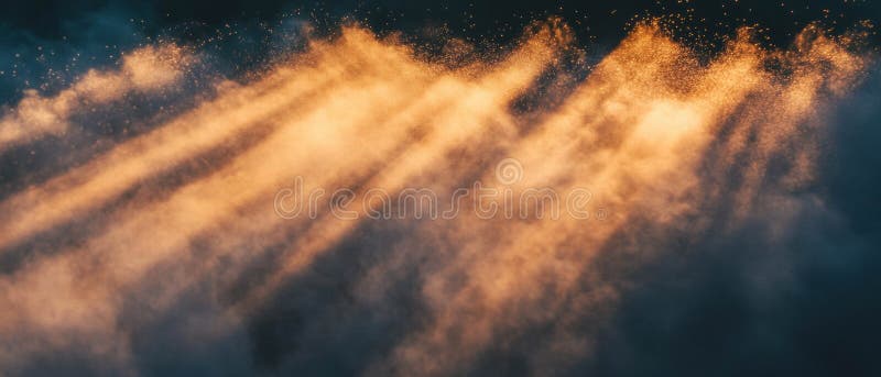 Sun Rays Illuminate Airborne Dust Particles Creating a Dramatic ...