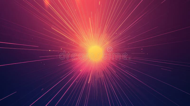 Sun Rays Illustration in Minimalist Flat Style without Specific Colors ...