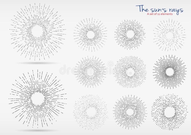 Black Line Drawing Sun Wavy Sun Rays Stock Illustrations – 79 Black ...