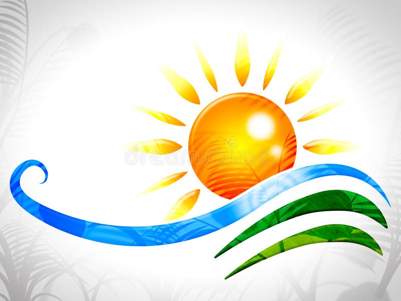 Sun Rays Indicates Solar Wave and Light Stock Illustration ...