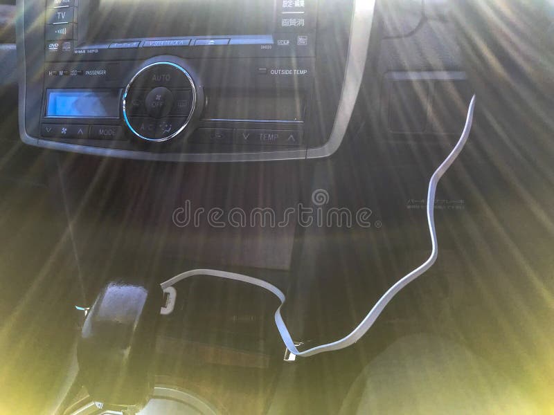 Sun rays inside a car editorial image. Image of button - 146673815