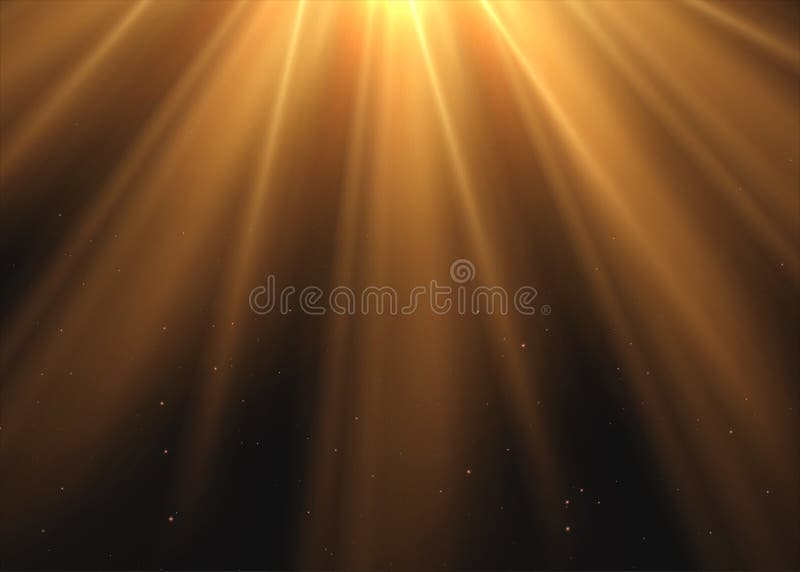 Sun Rays Light on Black Background Stock Vector - Illustration of ...