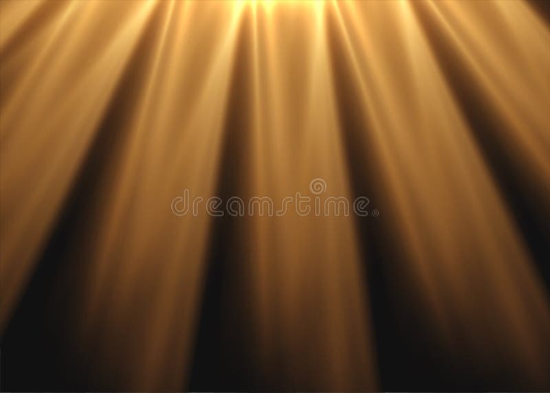 Sun Rays Light on Black Background Stock Vector - Illustration of ...