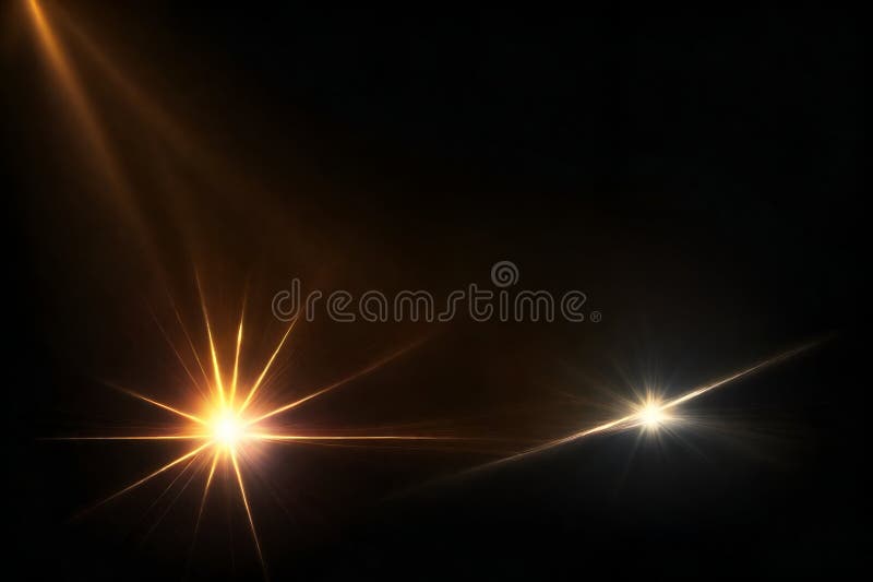 Sun Rays Light Effects, Overlays or Flare Glow Stock Illustration ...