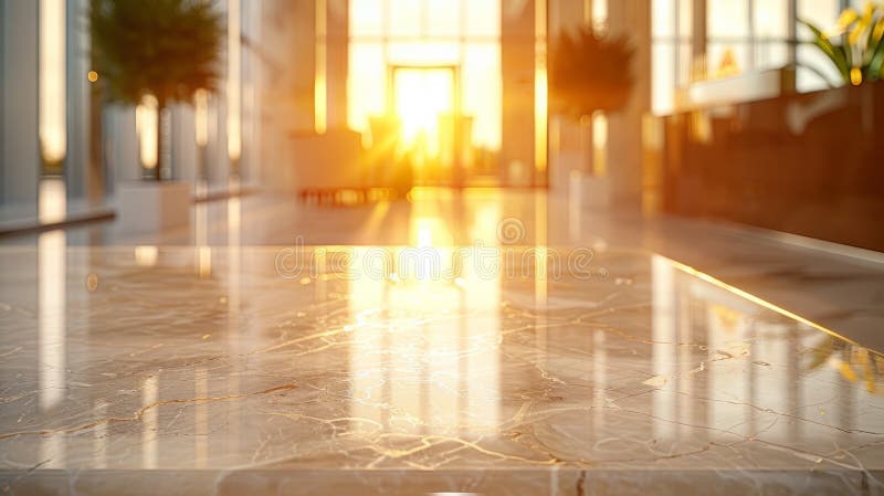 Sun Rays in Modern Building Lobby. Stock Image - Image of commercial ...