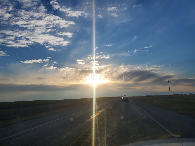 Sun rays over texas stock photo. Image of cumulus, sunrise - 214489340