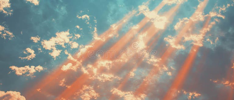 Sun Rays Overlay Creating a Warm and Dynamic Background with Colorful ...