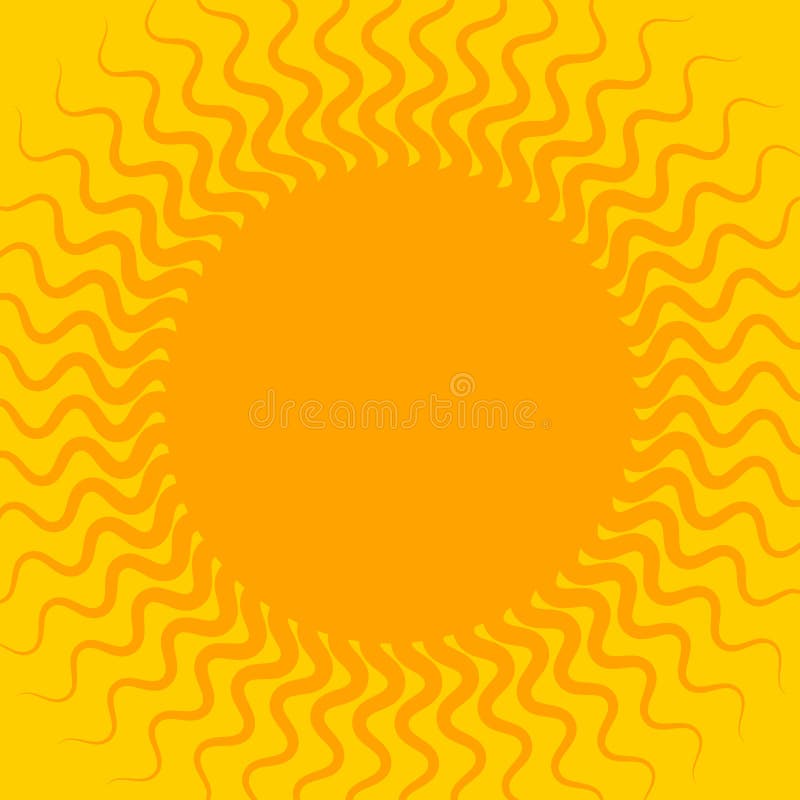 Sun with Rays Pattern in Square Stock Vector - Illustration of concept ...