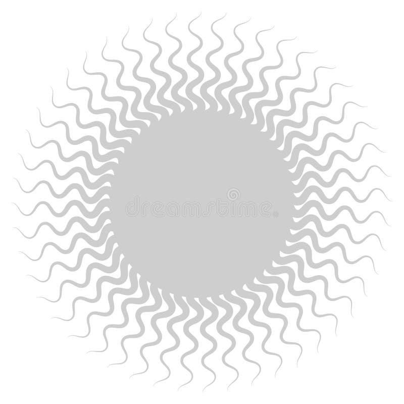 Sun with Rays Pattern in Square Stock Vector - Illustration of retro ...