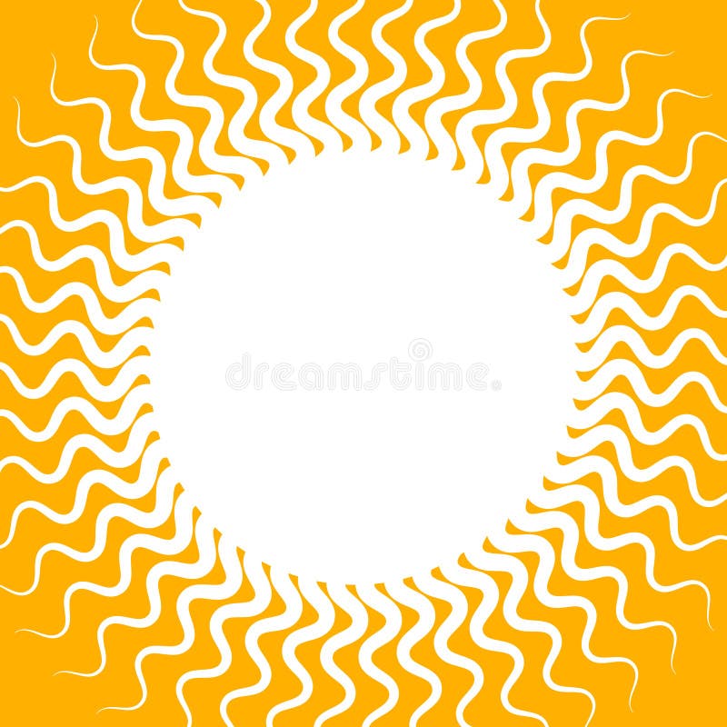 Sun with Rays Pattern in Square Stock Vector - Illustration of star ...
