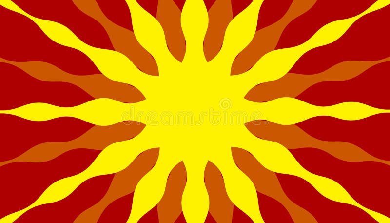 Sun with Rays Pattern. Vector Illustration Stock Vector - Illustration ...
