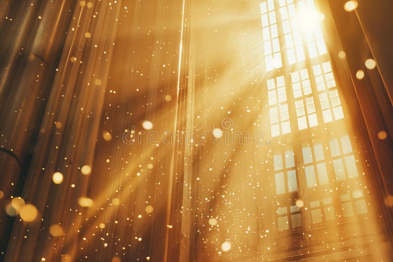Sun Rays Piercing through Stained Glass Windows, Casting Patterns ...