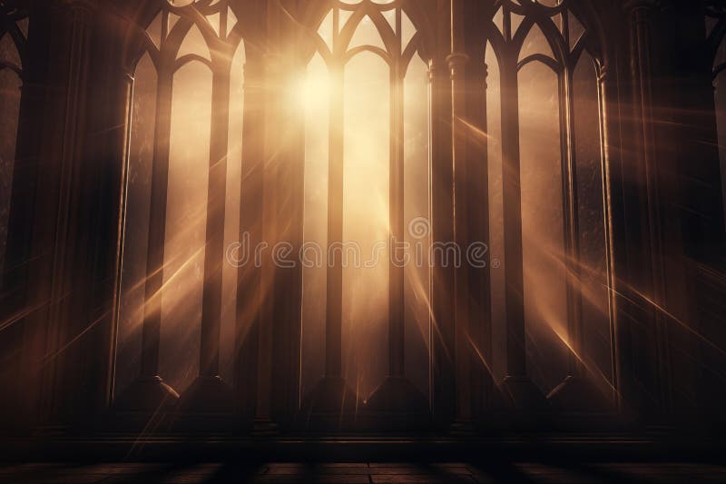 Sun Rays Piercing through Stained Glass Windows, Casting Patterns ...