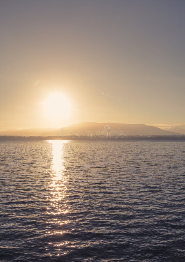 Sun Rays Reflecting Off the Water. Stock Photo - Image of beach ...