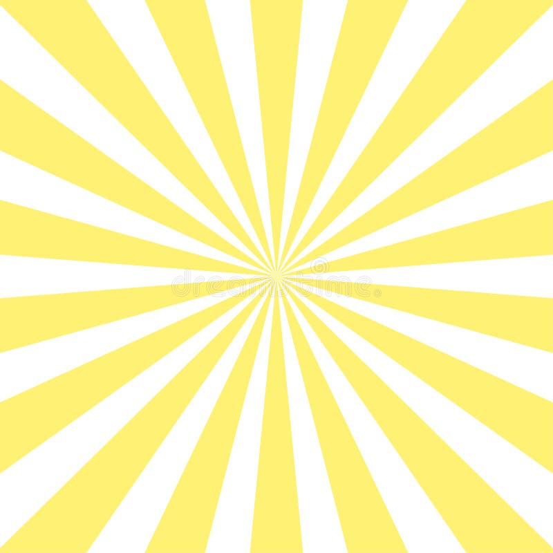 Sun Rays Retro Vintage Style on Yellow Background, Sunburst Pattern ...