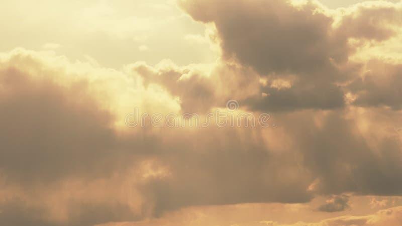 Sun Rays Shining through Cloudy Rainy Sky with Rain Clouds. Sunset Sky ...