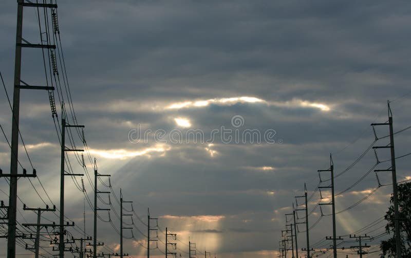 Sun rays shining down stock photo. Image of rays, meteorology - 55072838