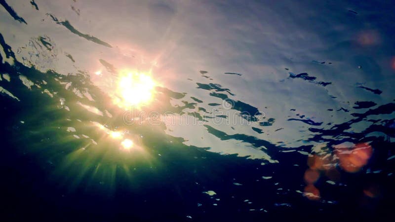 Sun Rays Shining through the Water. Stock Footage - Video of night ...