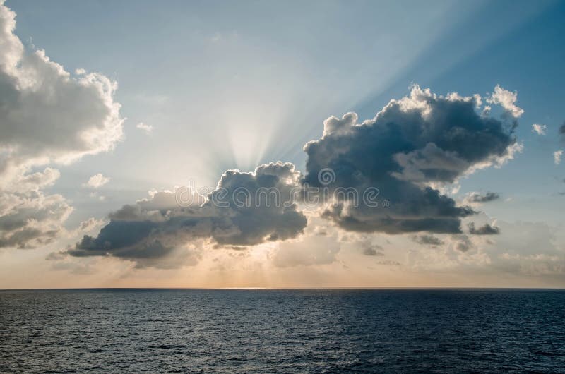 Sun Rays Show from the Cloud Stock Image - Image of water, voyage: 99849937