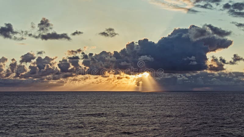 Sun Rays Show from the Clouds Stock Photo - Image of rays, wave: 99597212