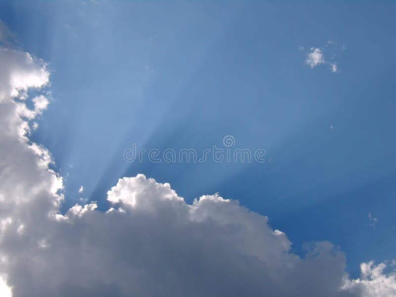 Sun rays in the sky stock image. Image of meteorology - 207378187