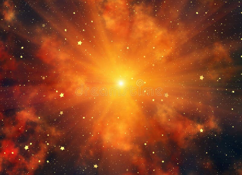 Sun Rays in Space Background Stock Illustration - Illustration of rays ...