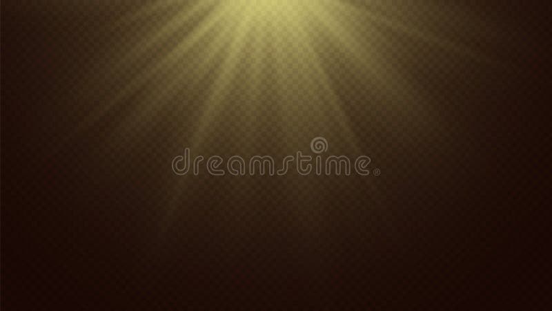 Sun Rays Special Effect. Realistic Sunshine on Transparent Background ...