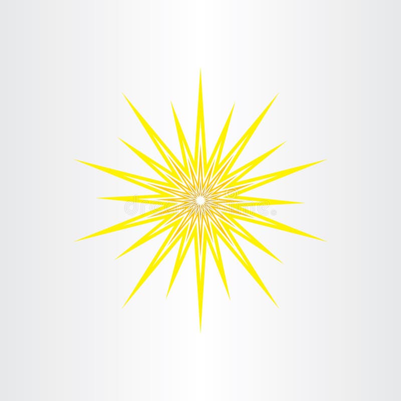 Sun Rays Star Vector Icon Design Stock Vector - Illustration of weather ...