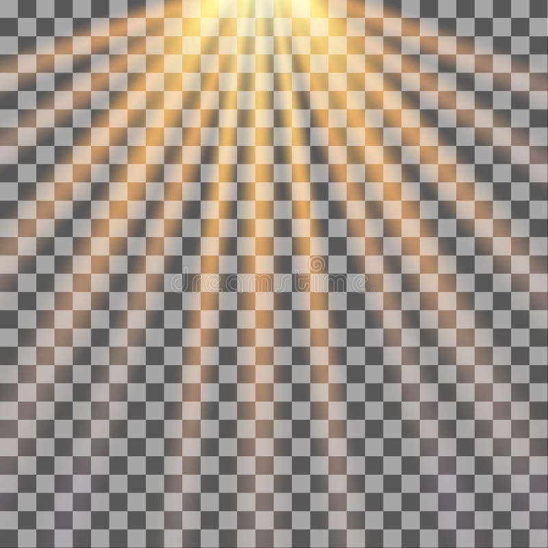 Sun Rays on Transparent Background. Sunlight Stock Vector ...